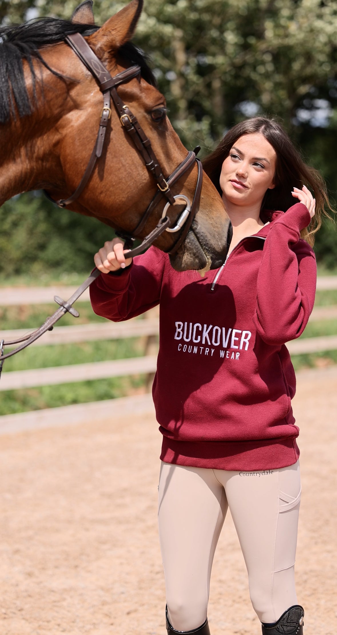 Burgundy Quarter zip with pockets – Buckover Country